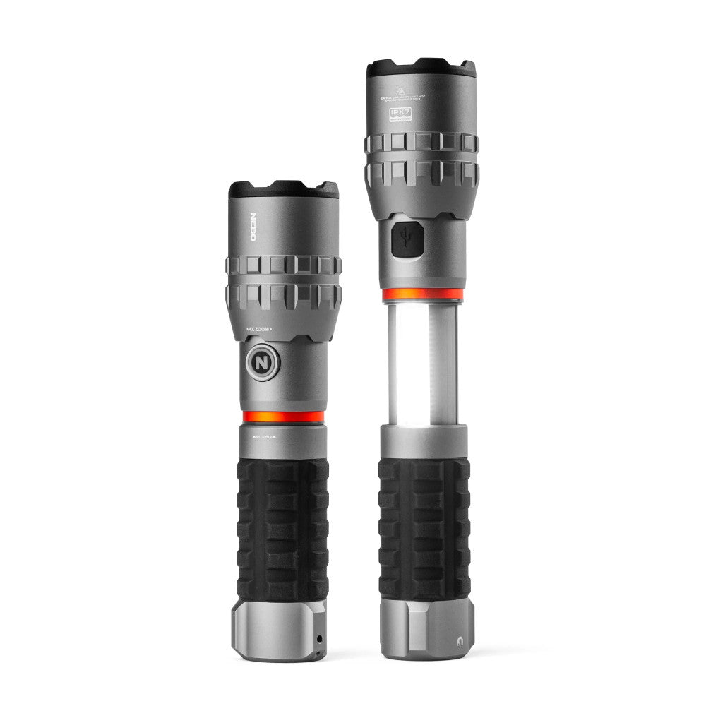 Nebo Slyde King 4K 4000 Lumen Rechargeable Zoomable Flashlight and Wor ...